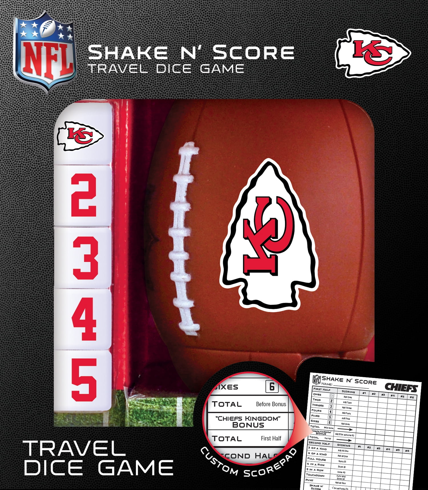 MasterPieces NFL Kansas City Chiefs Kids Shake N' Score Dice Game, Age ...
