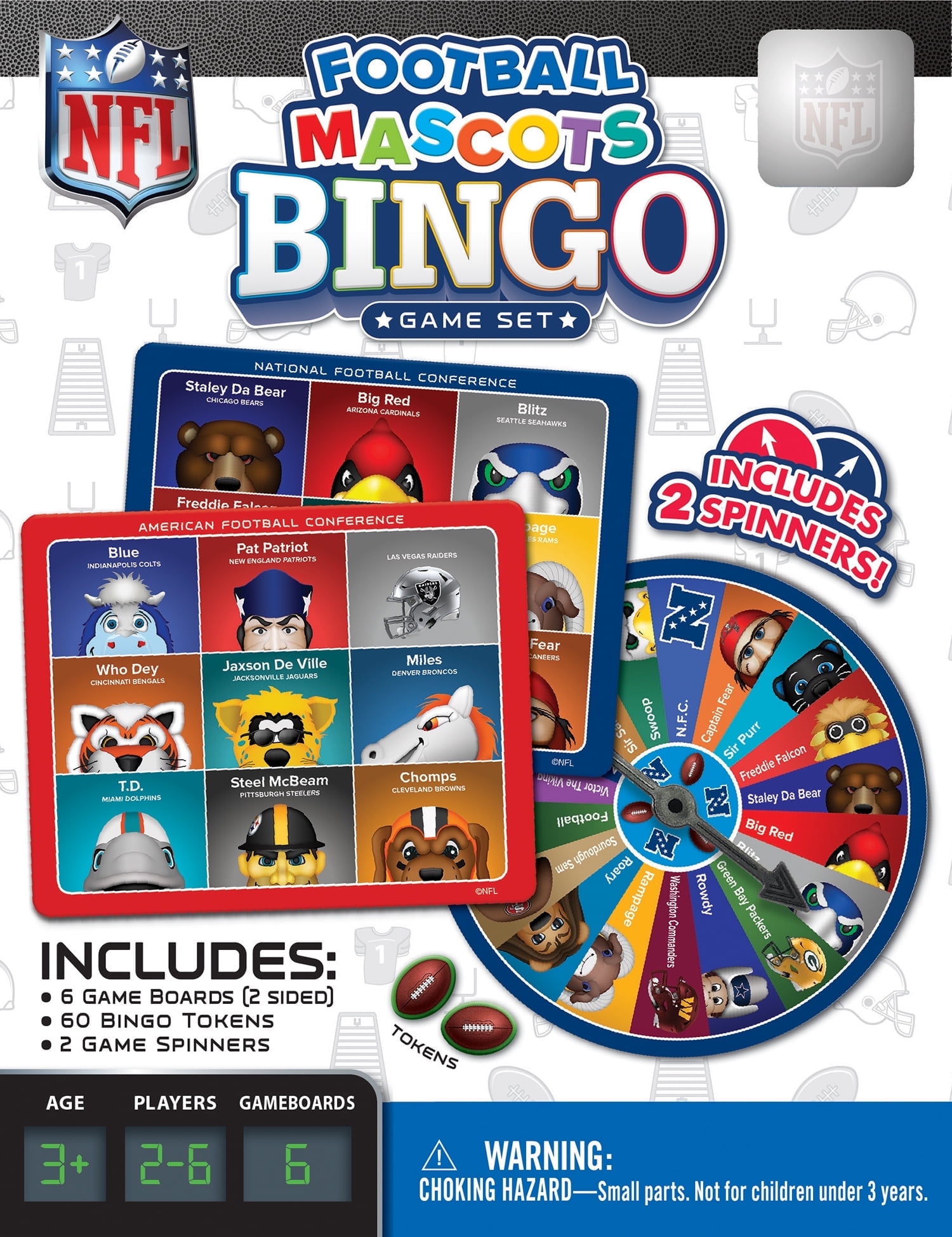 MasterPieces - NFL Bingo, Officially Licensed League Bingo Football ...