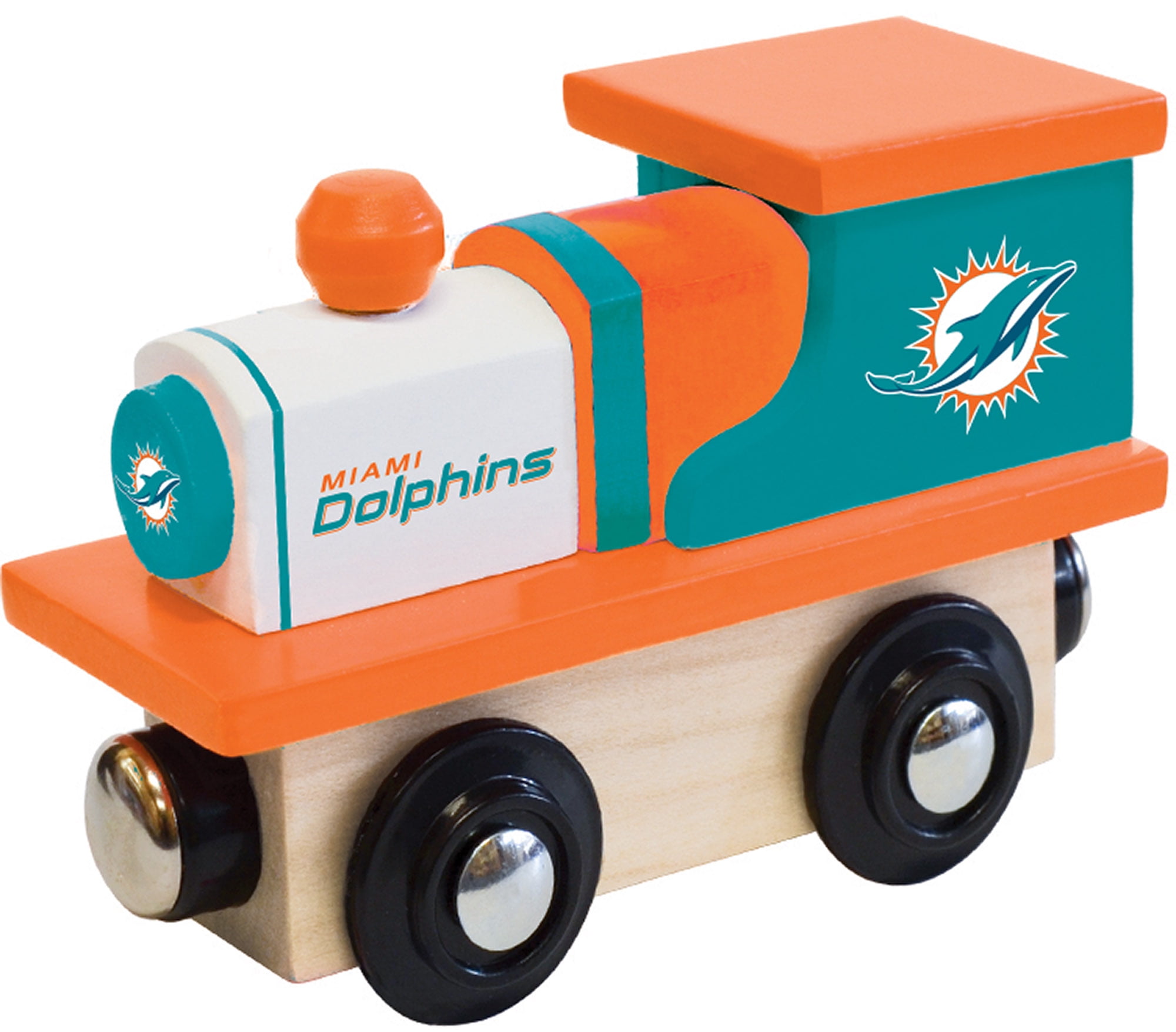 MasterPieces Officially Licensed NFL Miami Dolphins Wooden Toy Train ...