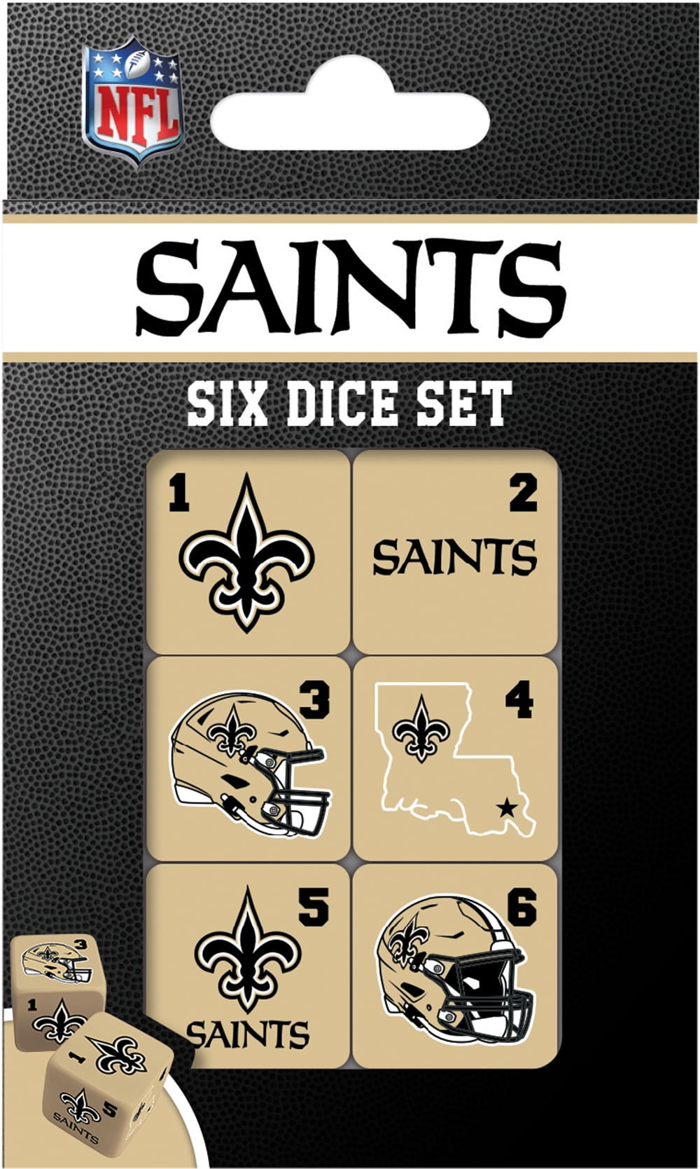 MasterPieces Officially Licensed NFL New Orleans Saints - 6 Piece D6 ...