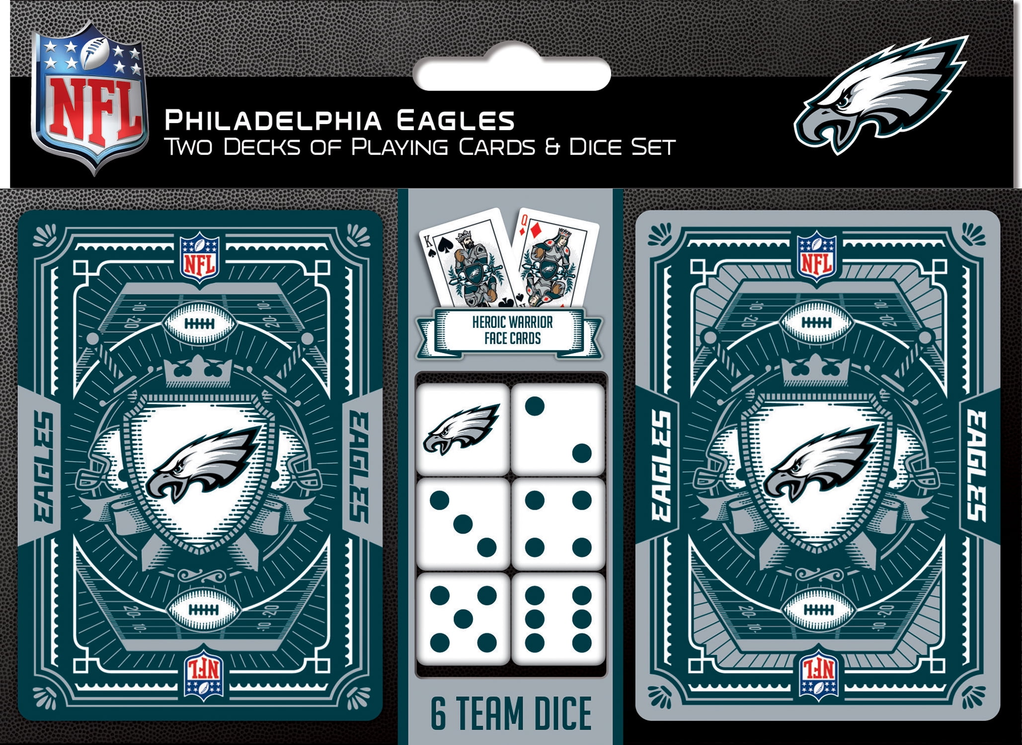 MasterPieces NFL Philadelphia Eagles Casino Style 2-Pack Playing Cards ...