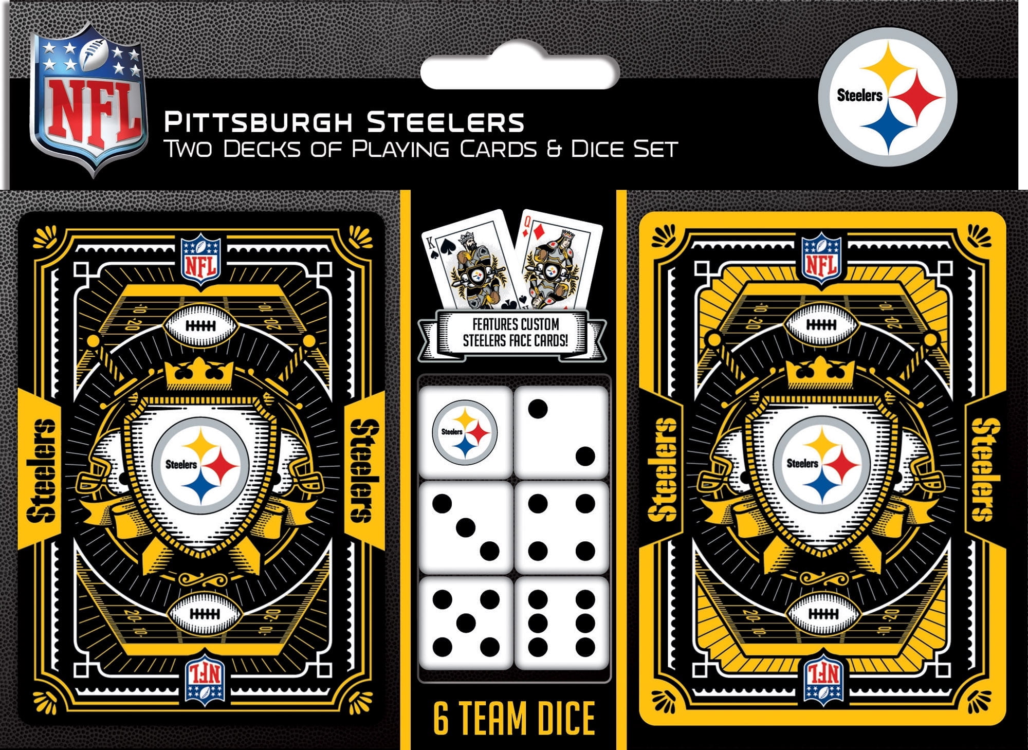 MasterPieces Officially Licensed NFL Pittsburgh Steelers 2-Pack Playing ...