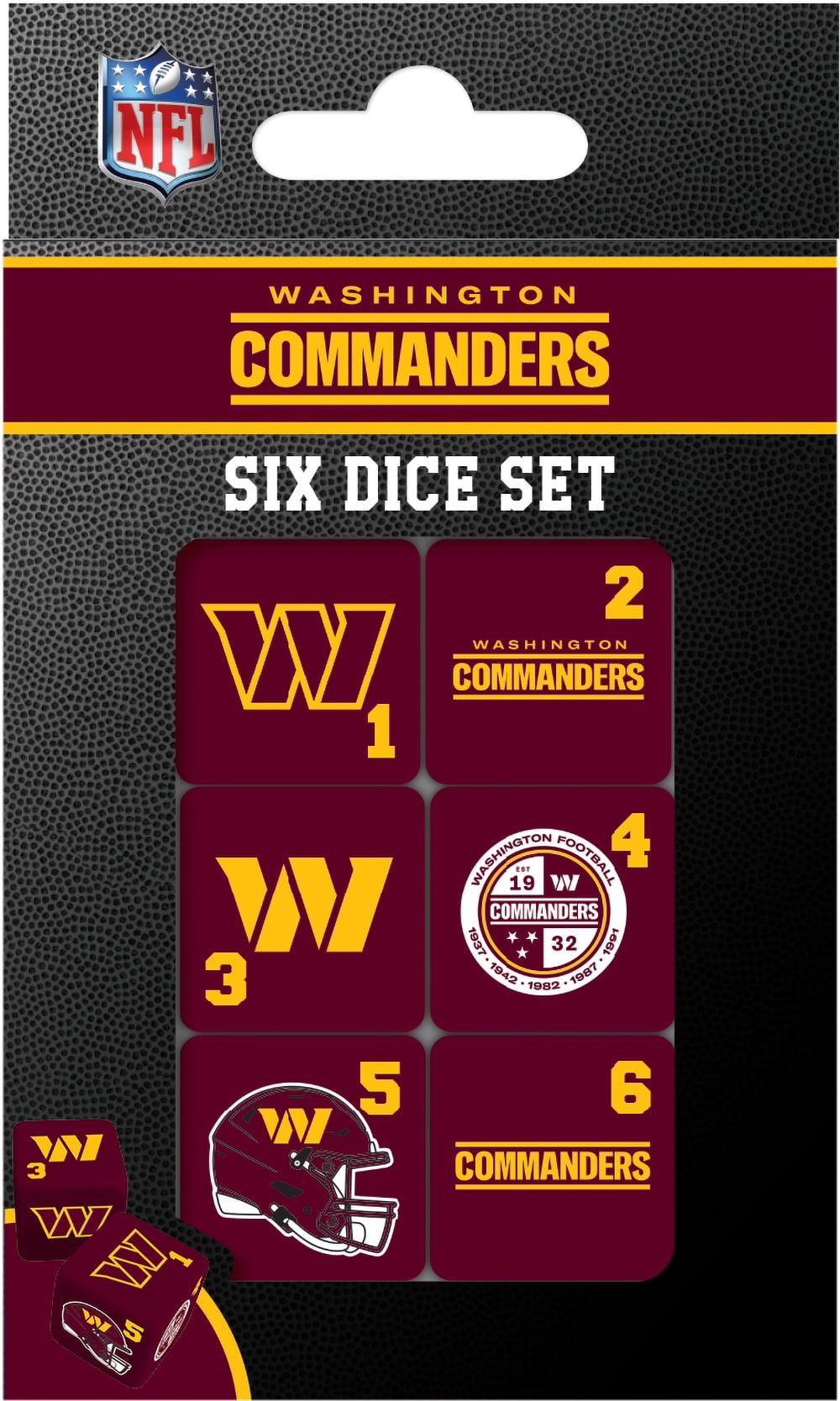 MasterPieces Officially Licensed NFL Washington Commanders - 6 Piece D6 ...