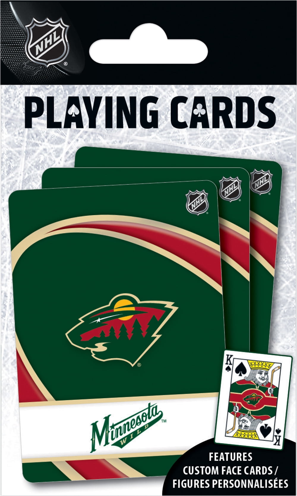 MasterPieces Officially Licensed NHL Minnesota Wild Playing Cards - 54 ...