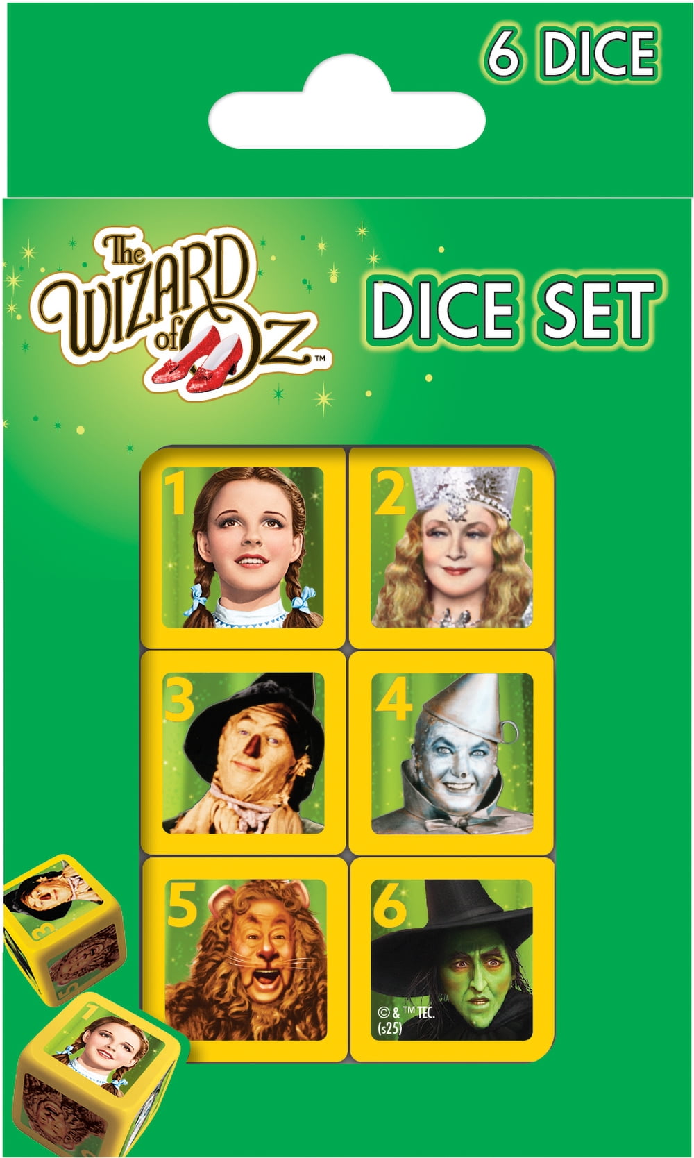MasterPieces Officially Licensed Wizard of Oz - 6 Piece D6 Gaming Dice ...