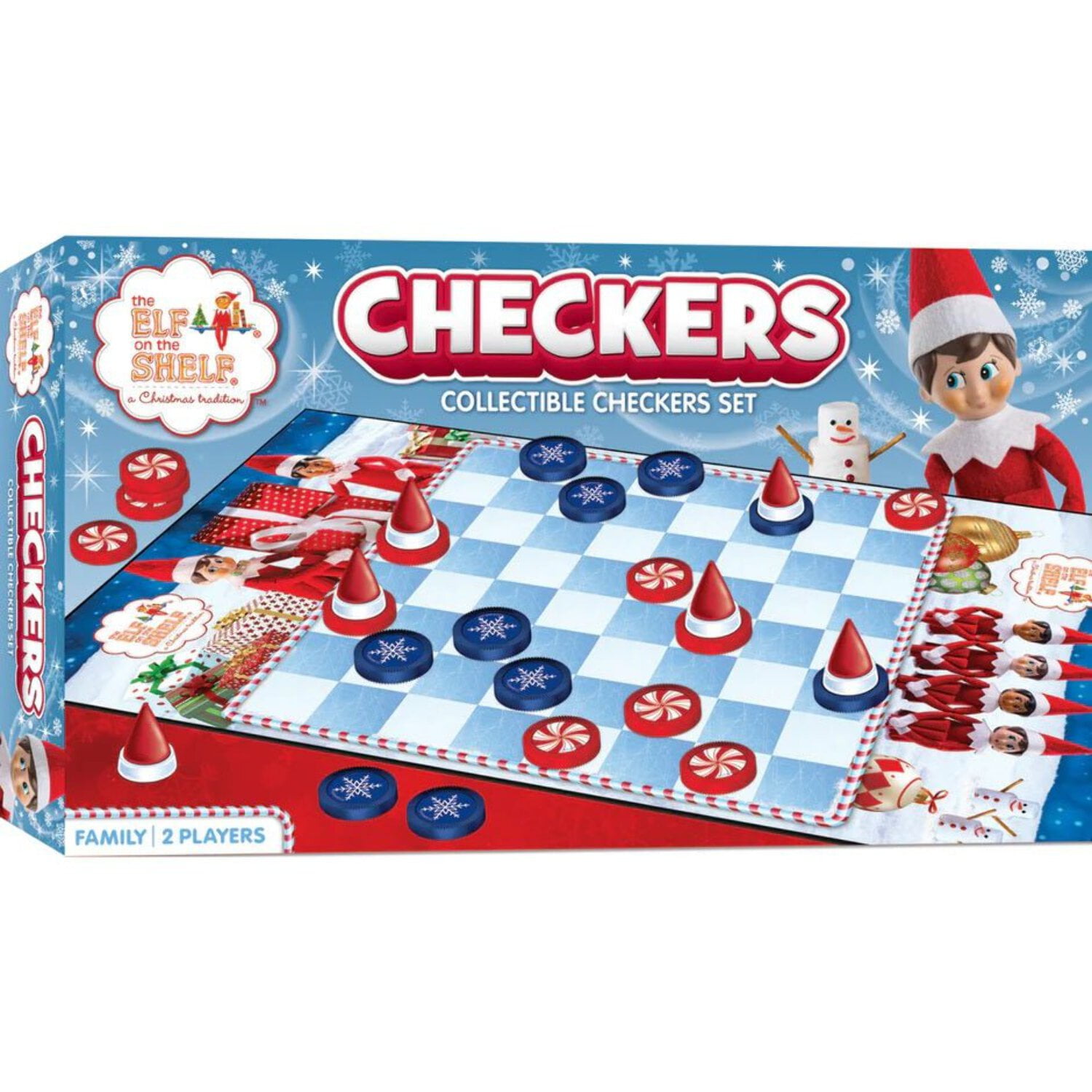 MasterPieces Officially licensed Elf on the Shelf Checkers Board Game ...