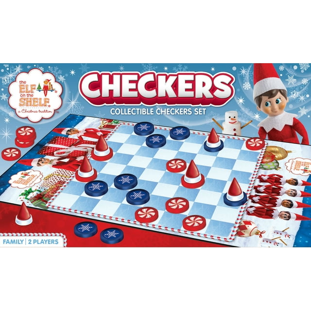 MasterPieces Officially licensed Elf on the Shelf Checkers Board Game ...