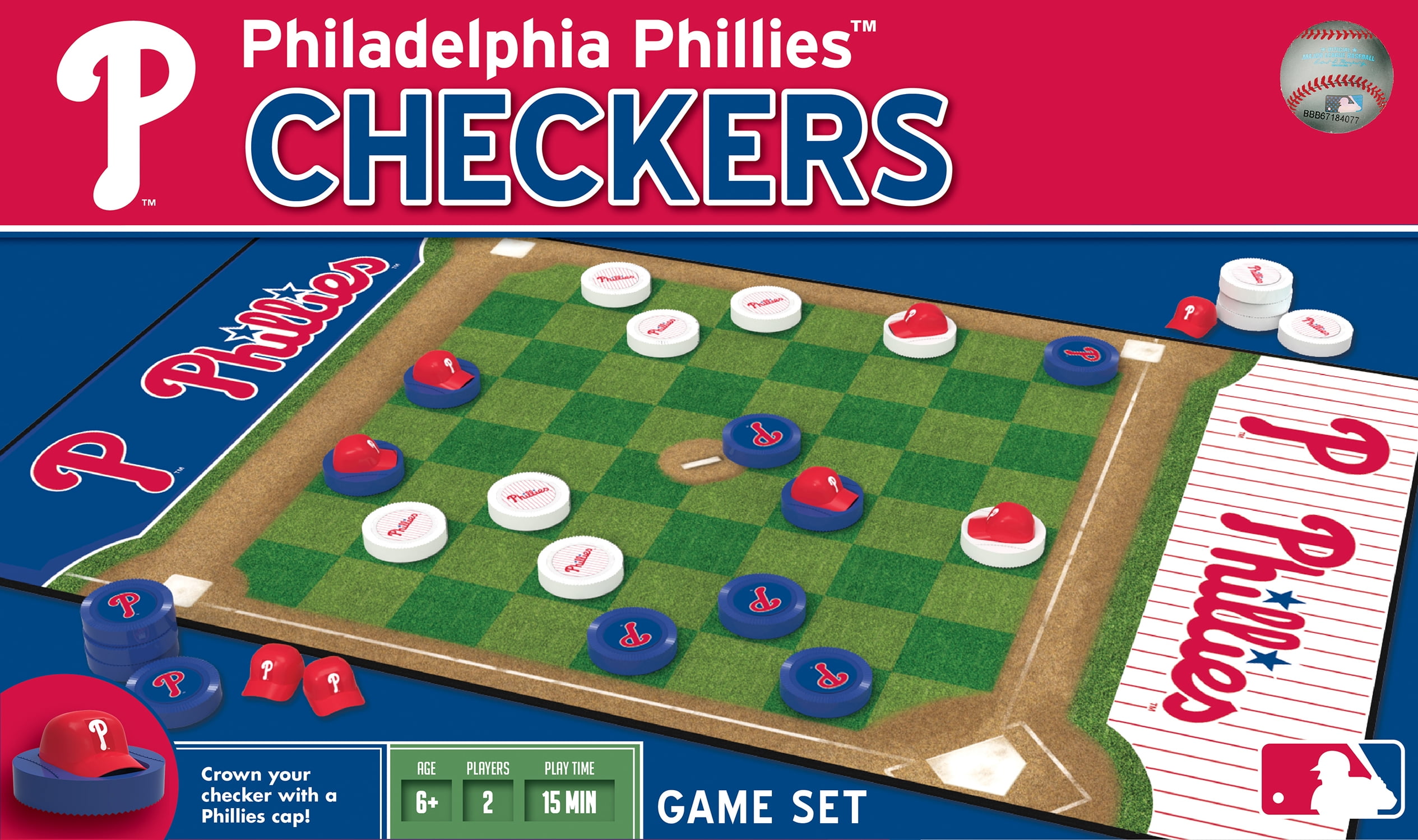 MasterPieces MLB Philadelphia Phillies Checkers Game - Walmart.com