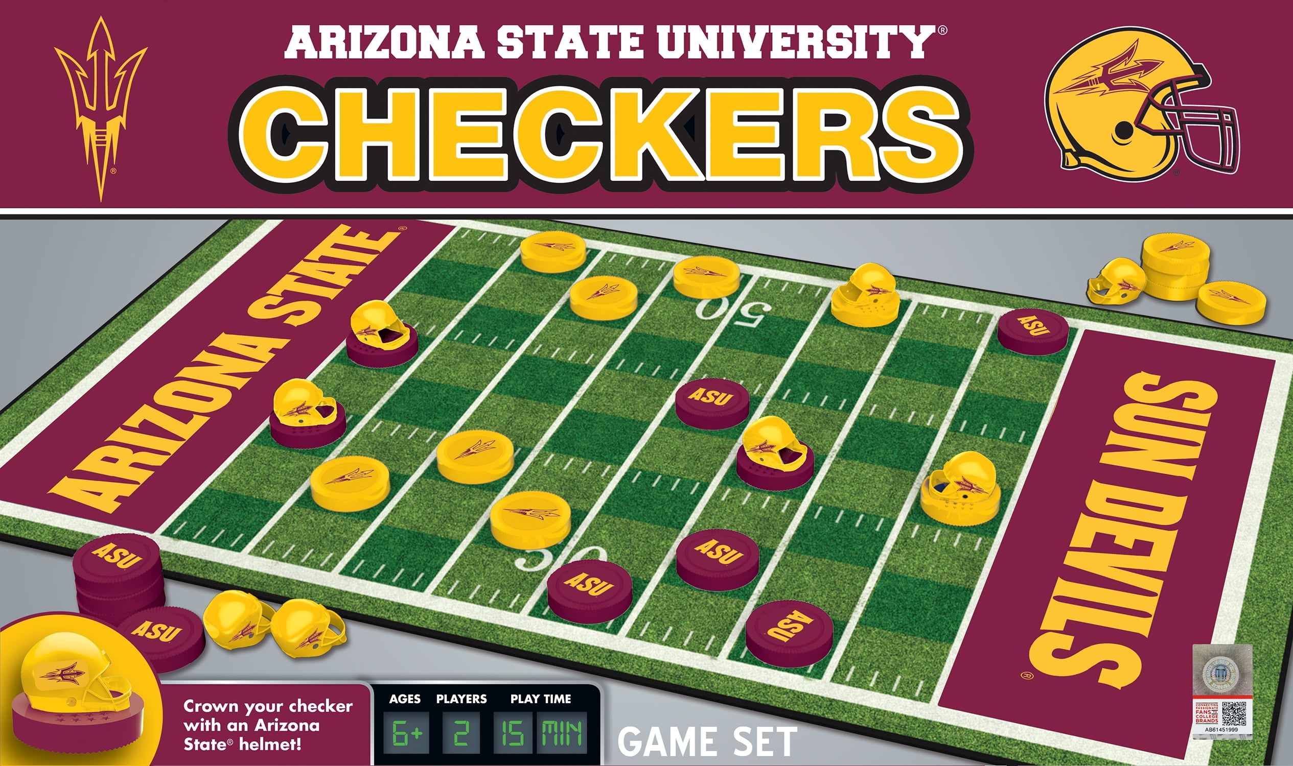 MasterPieces NCAA Arizona State Sun Devils Checkers Board Game ...
