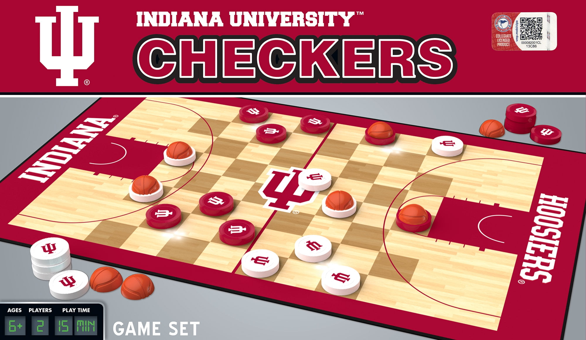 MasterPieces Officially licensed NCAA Indiana Hoosiers Checkers Board ...