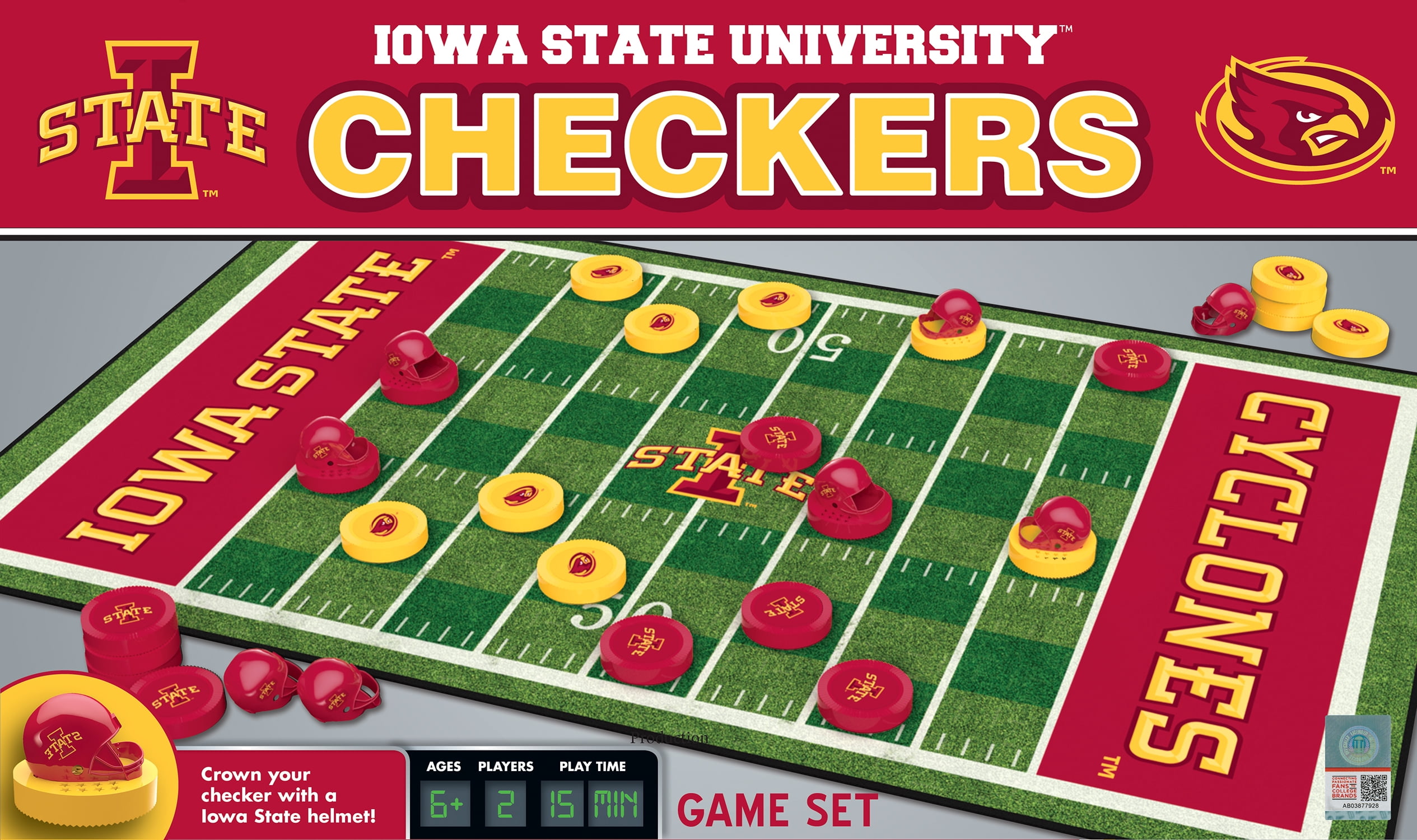 MasterPieces Officially licensed NCAA Iowa State Cyclones Checkers ...