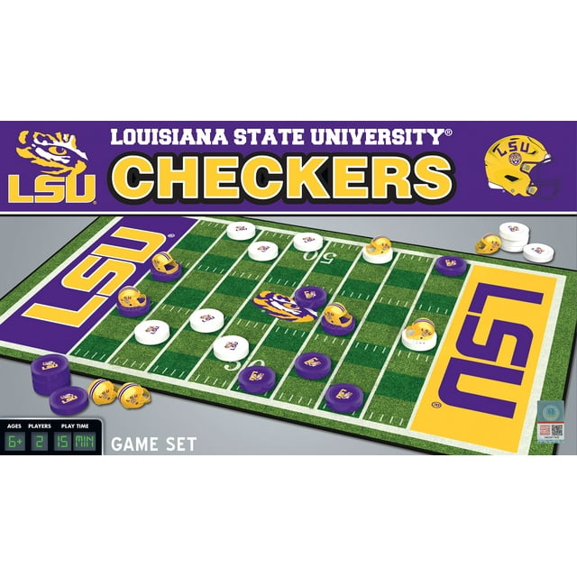 MasterPieces Officially licensed NCAA LSU Tigers Checkers Board Game ...