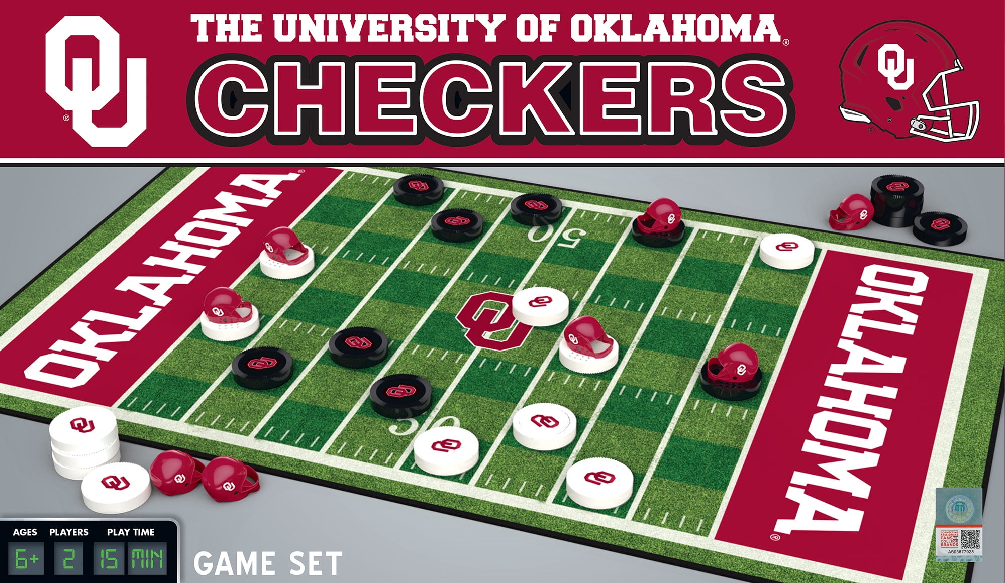 MasterPieces Officially licensed NCAA Oklahoma Sooners Checkers Board ...