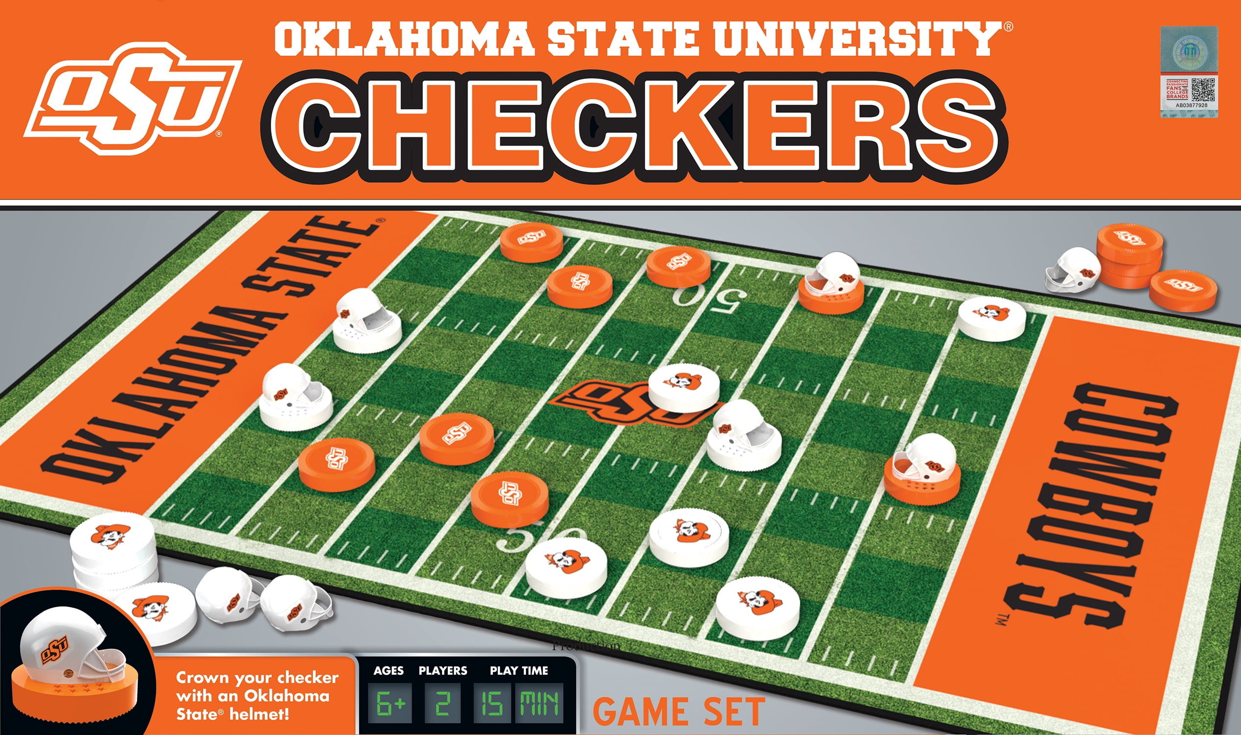 MasterPieces Officially licensed NCAA Oklahoma State Cowboys Checkers ...