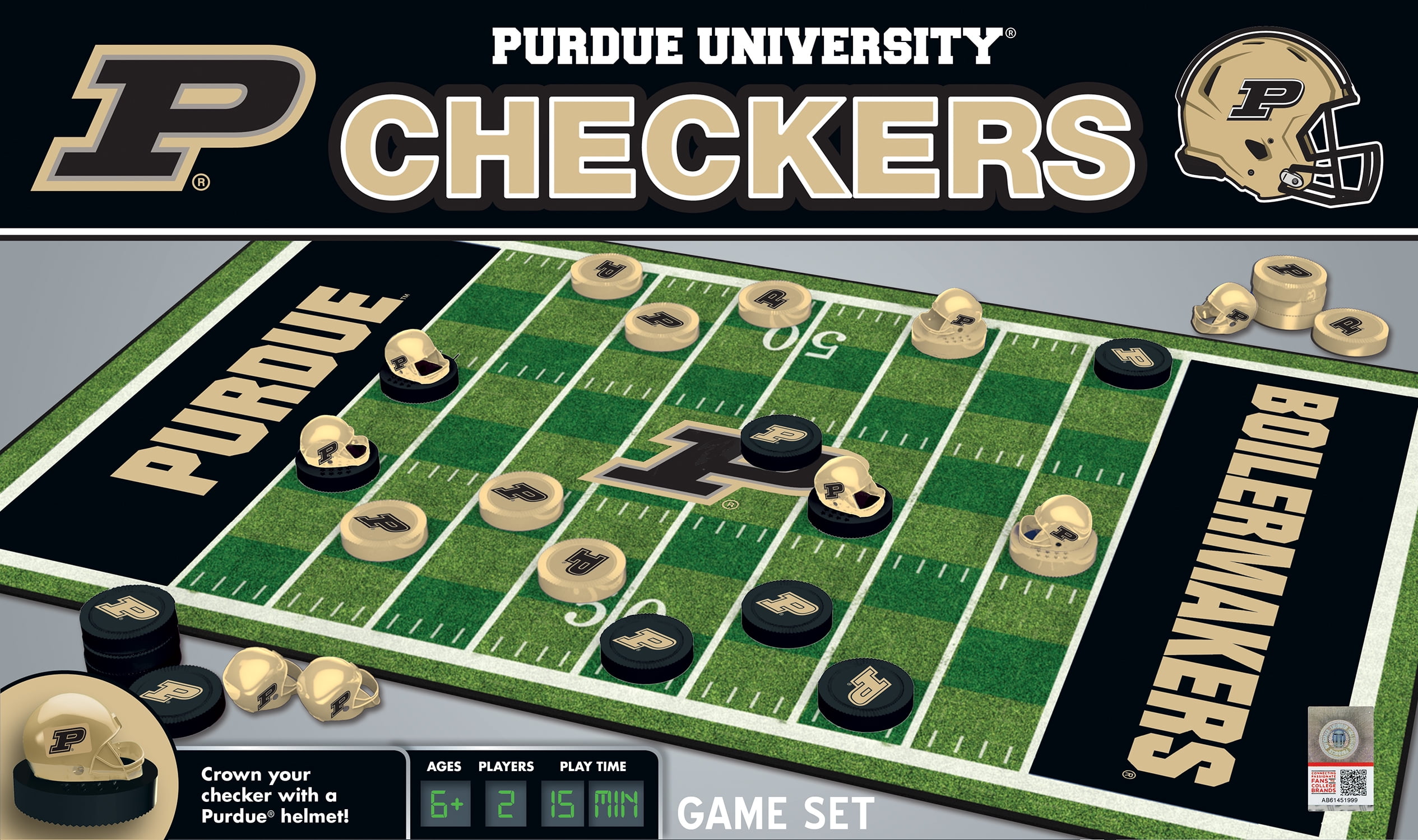 MasterPieces Officially licensed NCAA Purdue Boilermakers Checkers ...