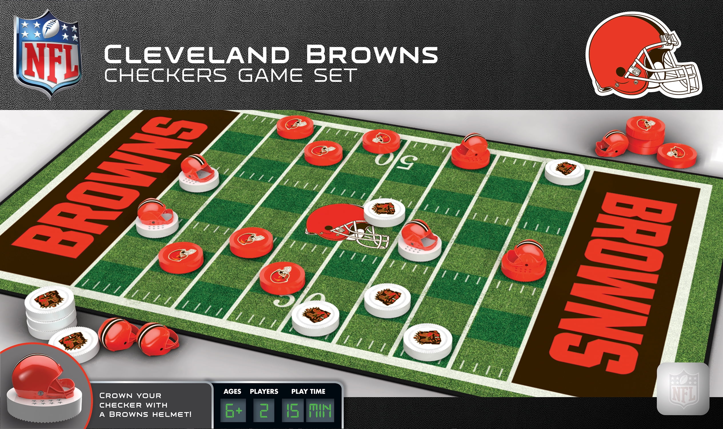 MasterPieces Officially licensed NFL Cleveland Browns Checkers Board ...