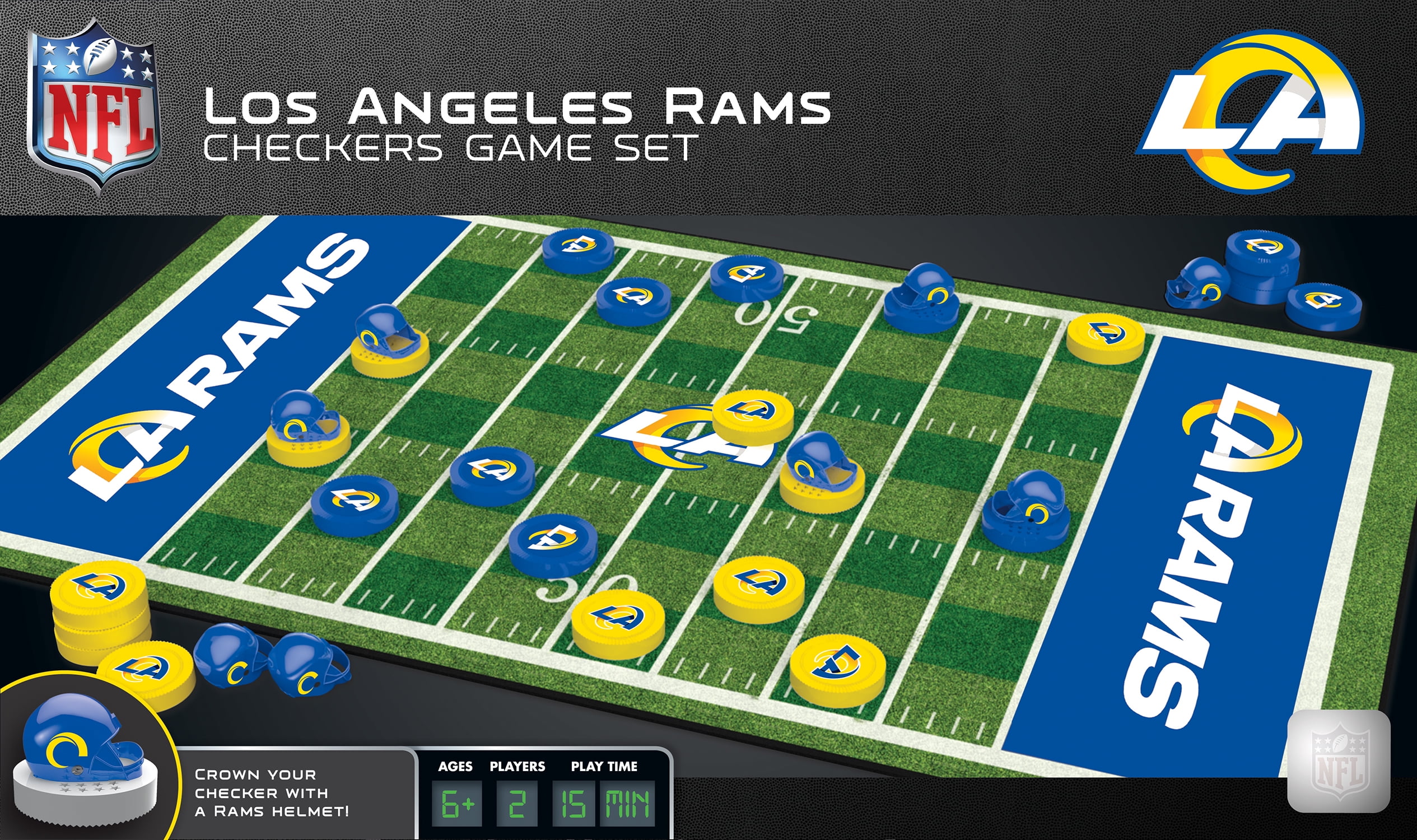 MasterPieces Officially licensed NFL Los Angeles Rams Checkers Board ...