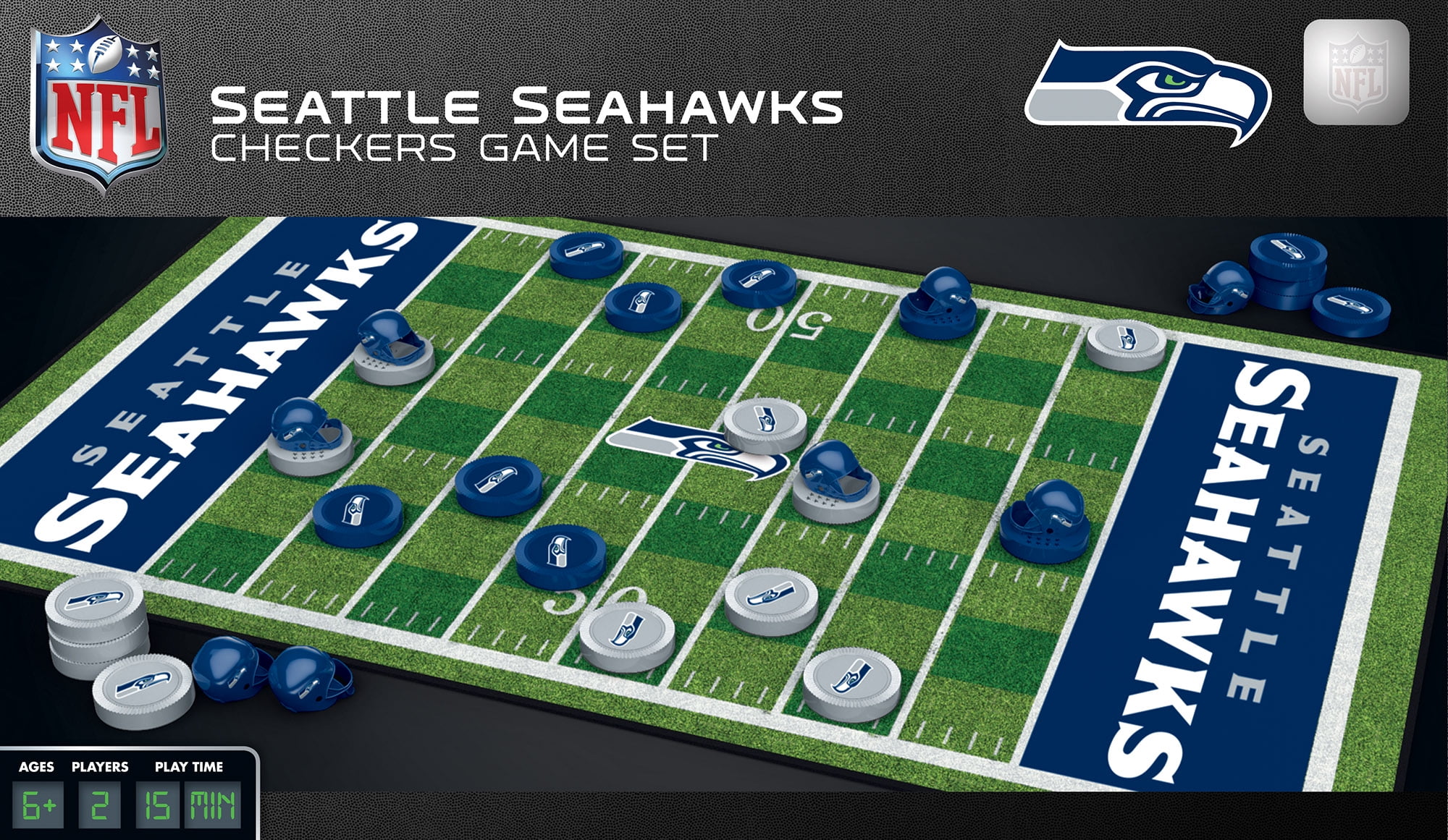 MasterPieces Officially licensed NFL Seattle Seahawks Checkers Board ...
