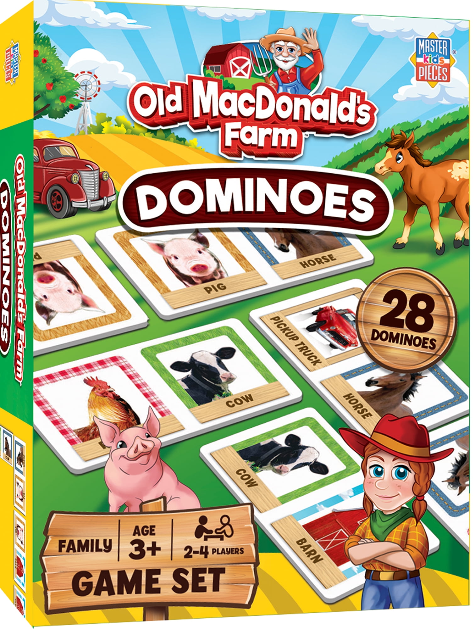MasterPieces Old MacDonald's Farm 28 Piece Card Stock Picture Dominoes ...