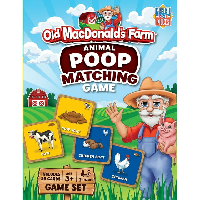 MasterPieces Old MacDonald's Farm - Animal Poop Matching Game - Walmart.com