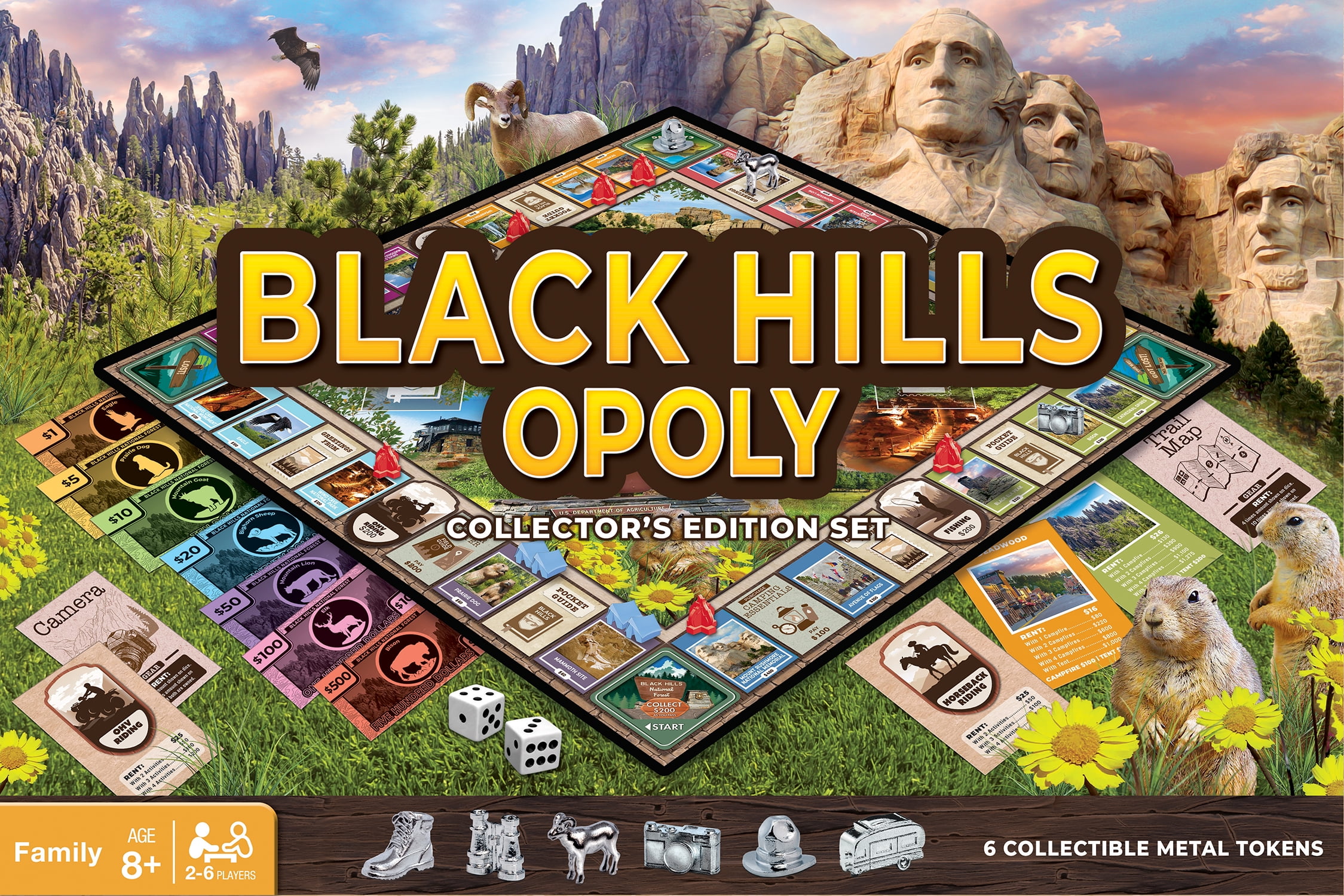 MasterPieces Opoly Family Board Games - Black Hills Opoly - Walmart.com