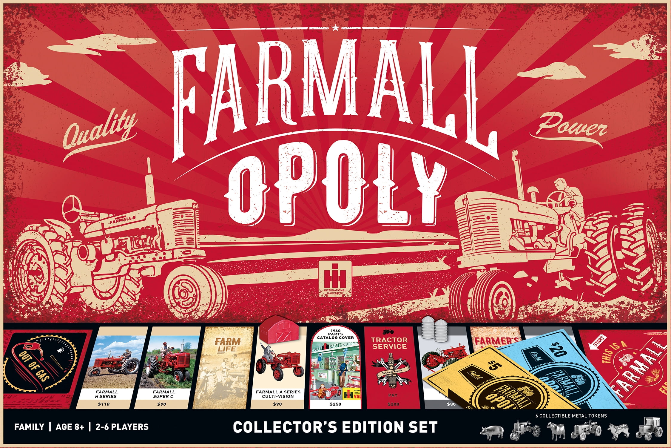 MasterPieces Farmall Opoly Family Board Game - Tractor Themed, For Kids ...
