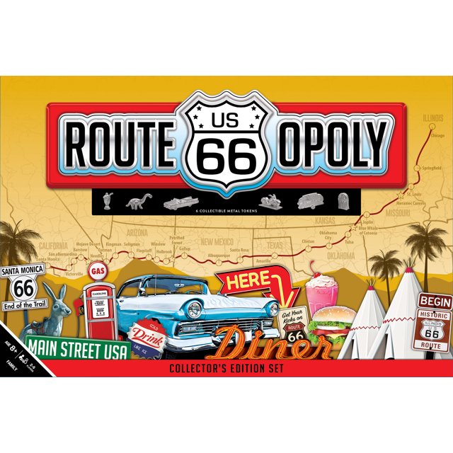 MasterPieces Opoly Family Board Games - Route 66 Opoly - Walmart.com