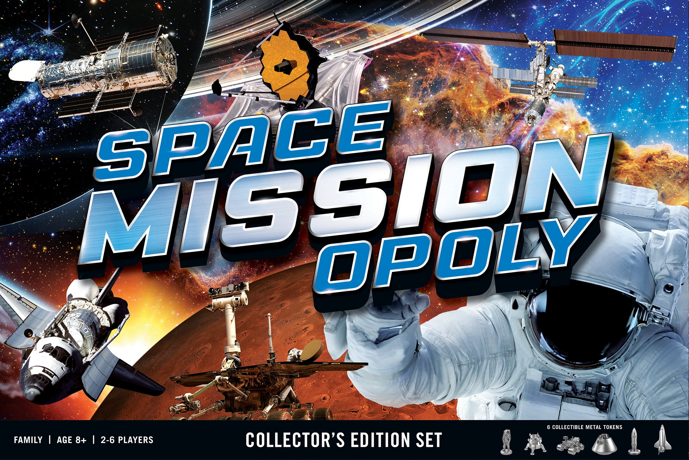 MasterPieces Opoly Family Board Games - Space Mission Opoly - Walmart.com