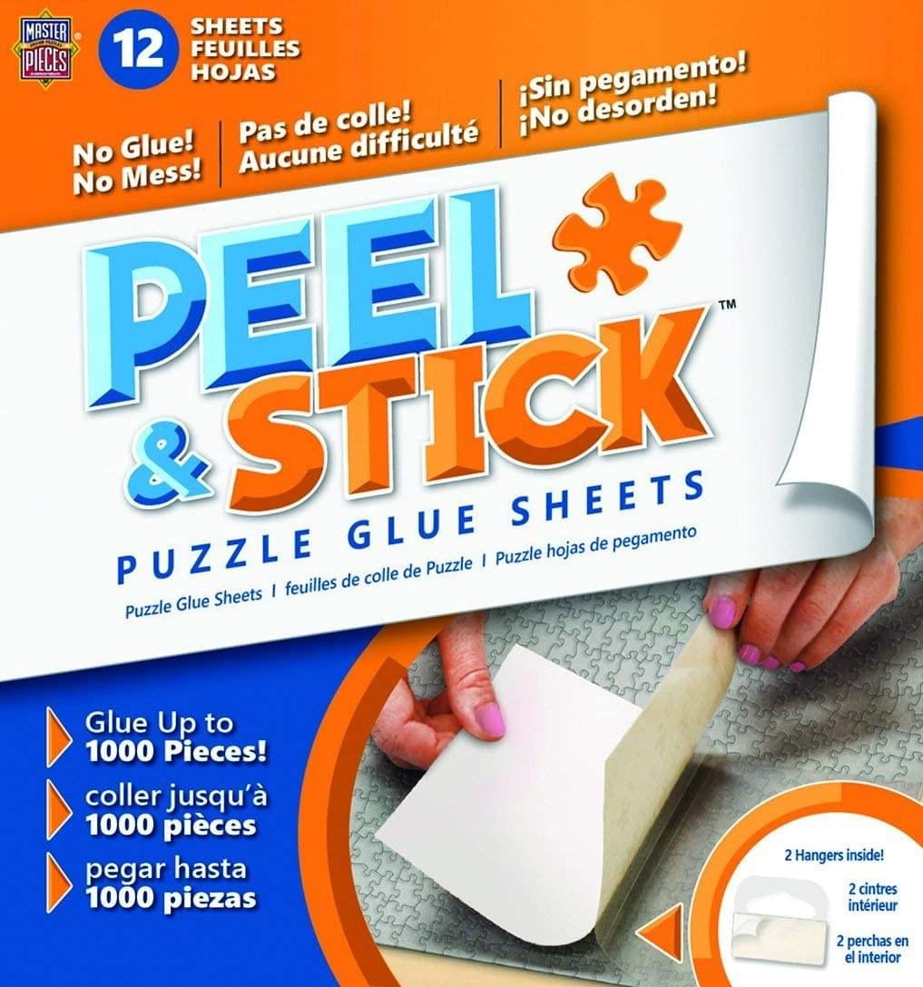 MasterPieces - Peel & Stick Jigsaw Puzzle Glue Sheets, 12 Adhesive ...