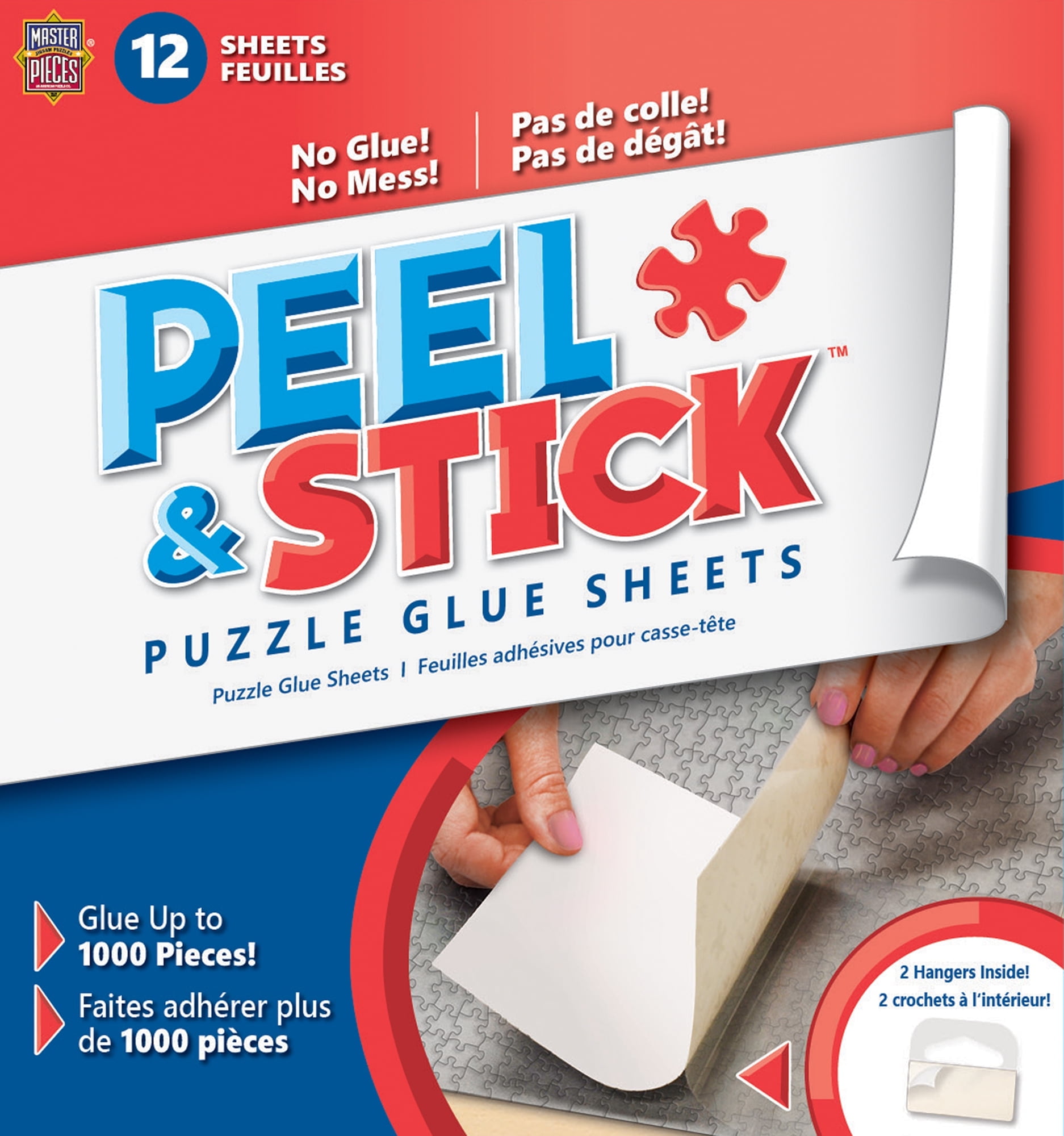 MasterPieces - Adhesive Puzzle Glue Sheets with Peel & Stick, Supplies ...