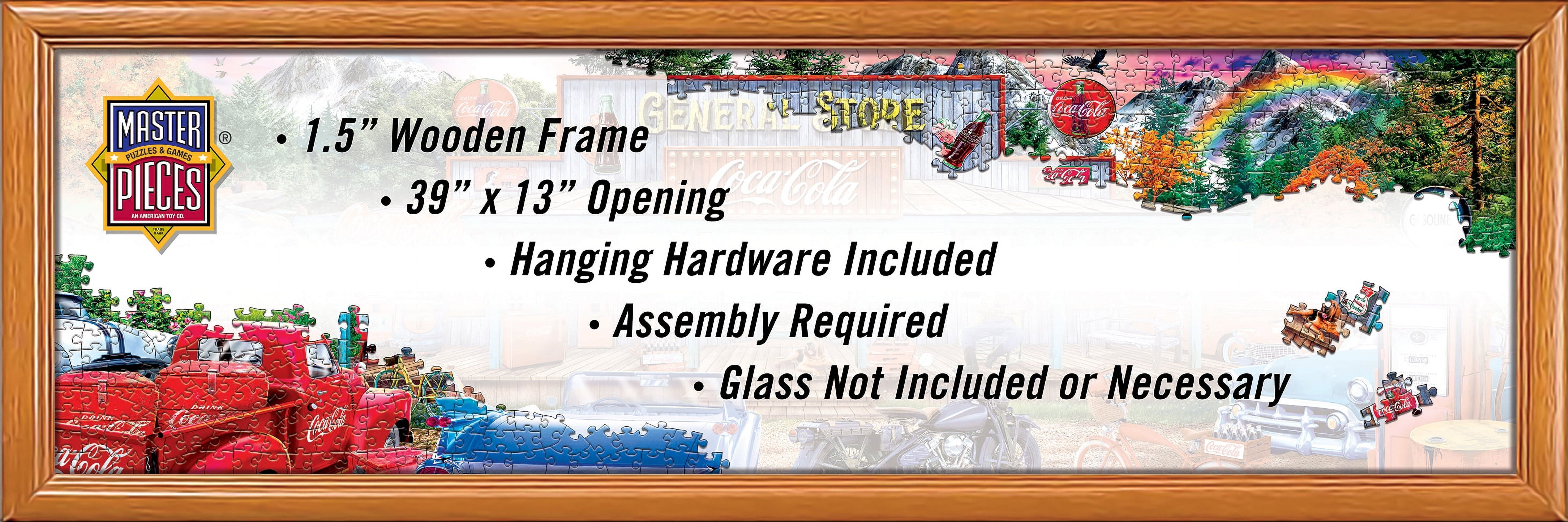 "13"" x 39"" Wood Art Panoramic Jigsaw Puzzle Frame for 1000-piece ...