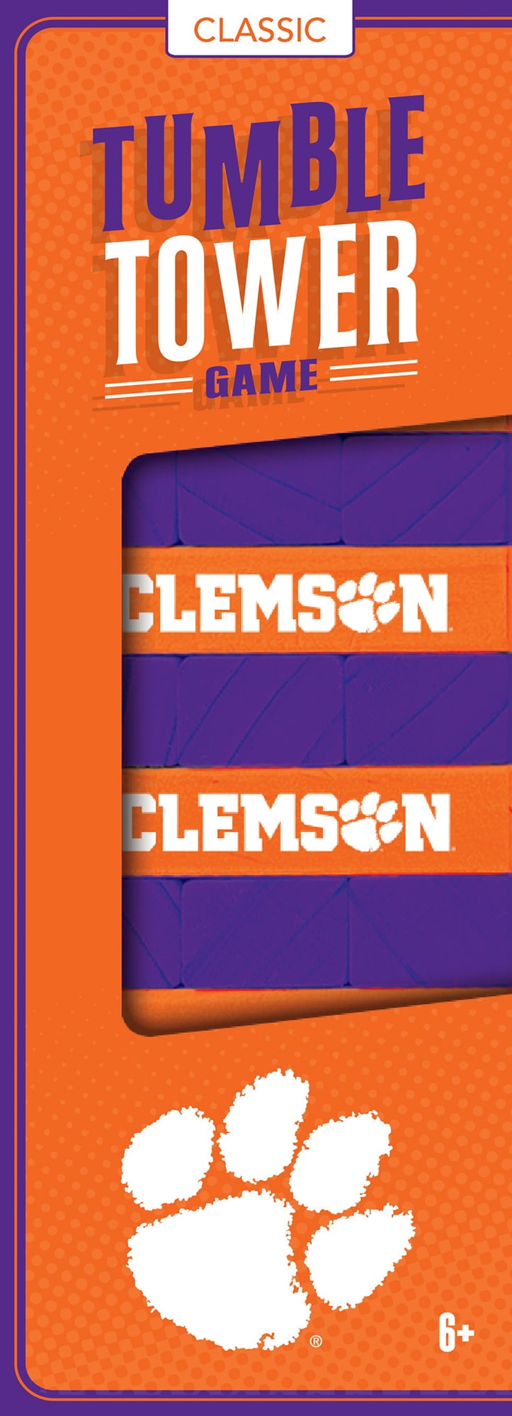 MasterPieces Real Wood Block Tumble Towers - NCAA Clemson Tigers ...