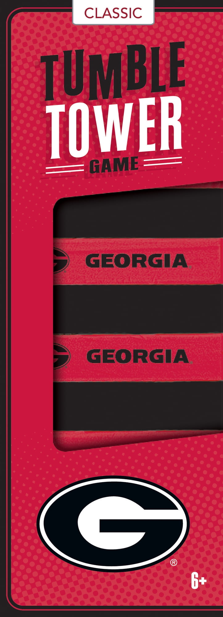 MasterPieces Real Wood Block Tumble Towers - NCAA Georgia Bulldogs ...
