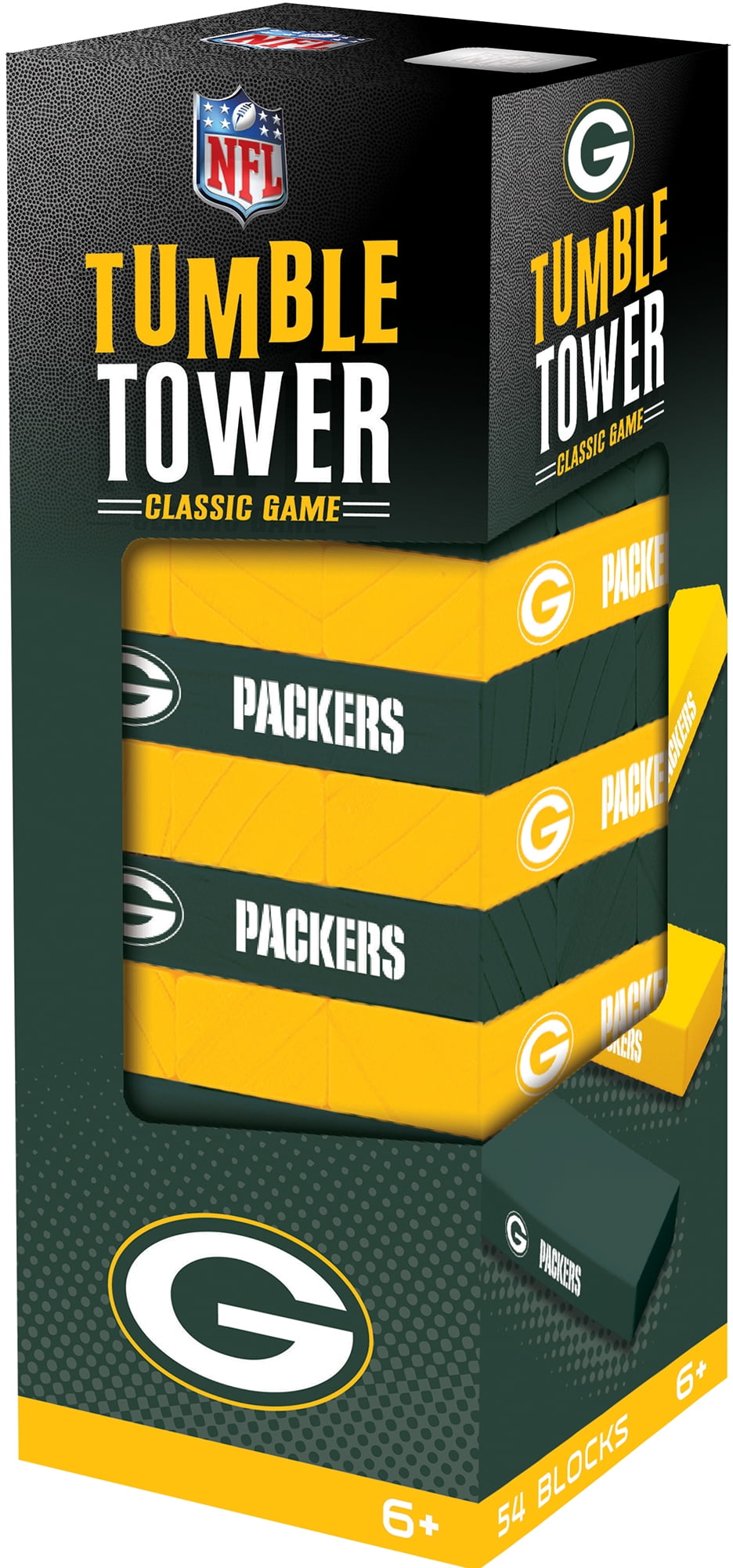 MasterPieces Real Wood Block Tumble Towers - NFL Green Bay Packers ...
