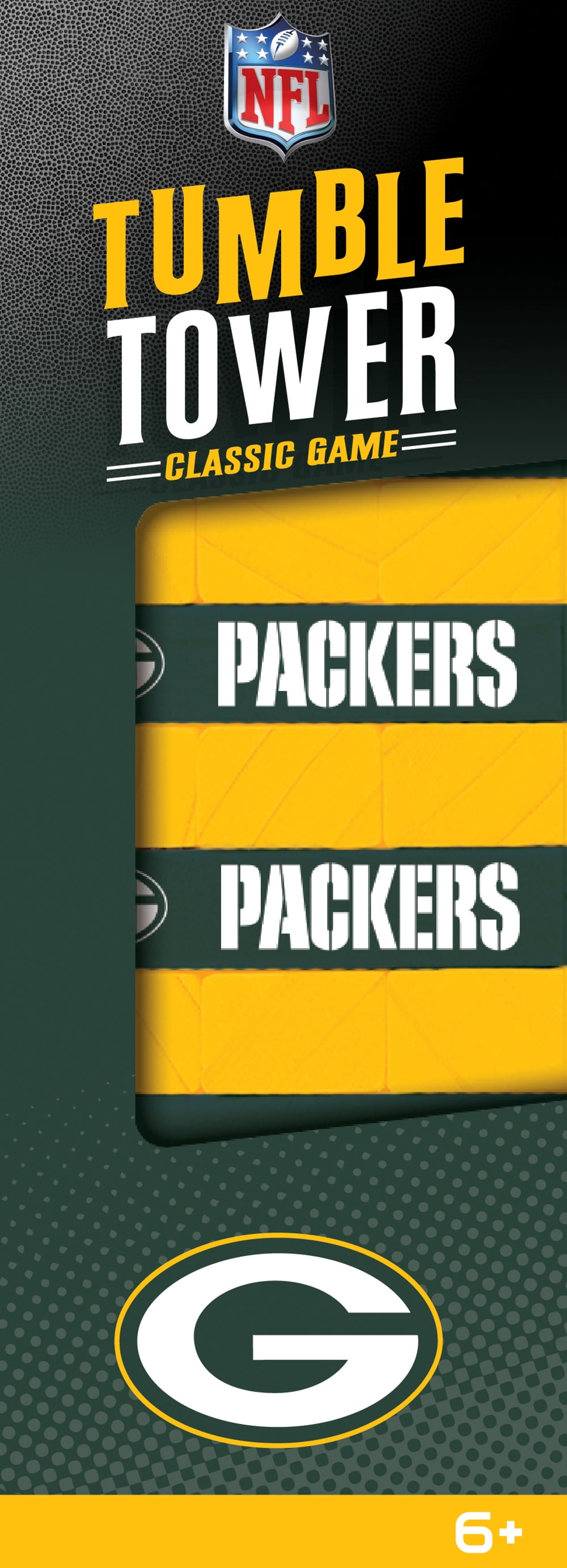 MasterPieces NFL Green Bay Packers Real Wood Block Tumble Tower ...