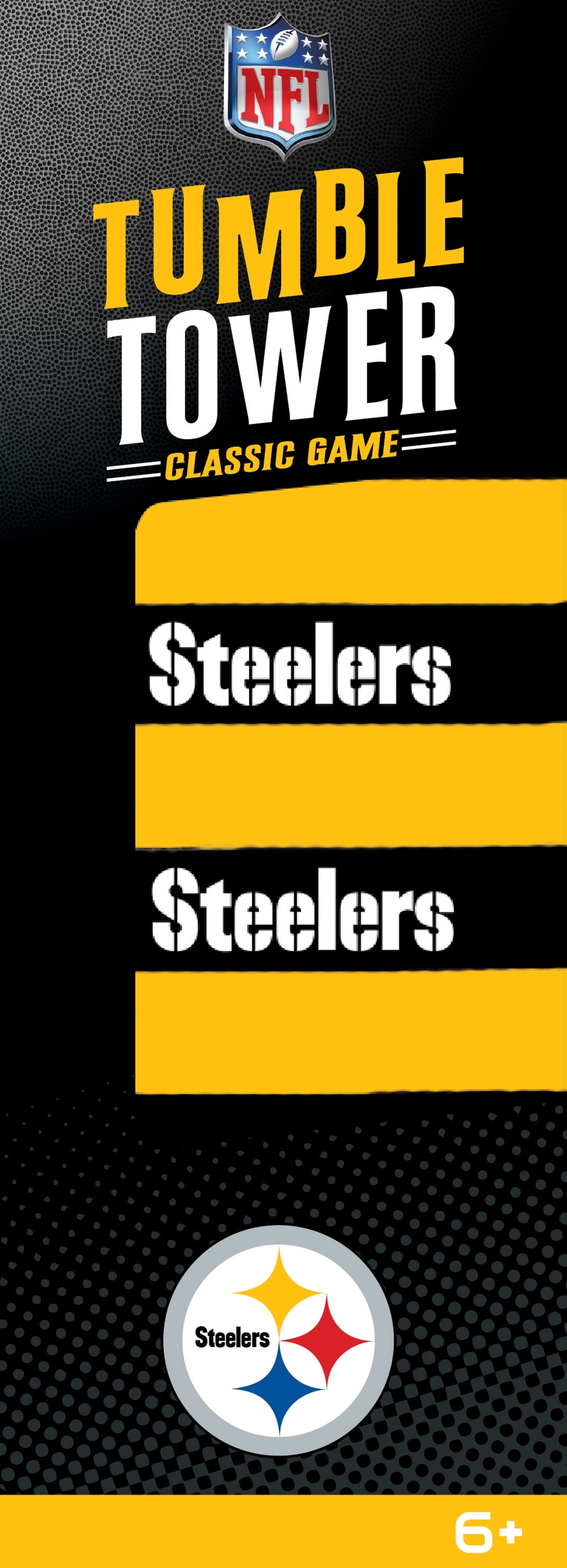 MasterPieces NFL Pittsburgh Steelers Real Wood Block Tumble Tower Game ...