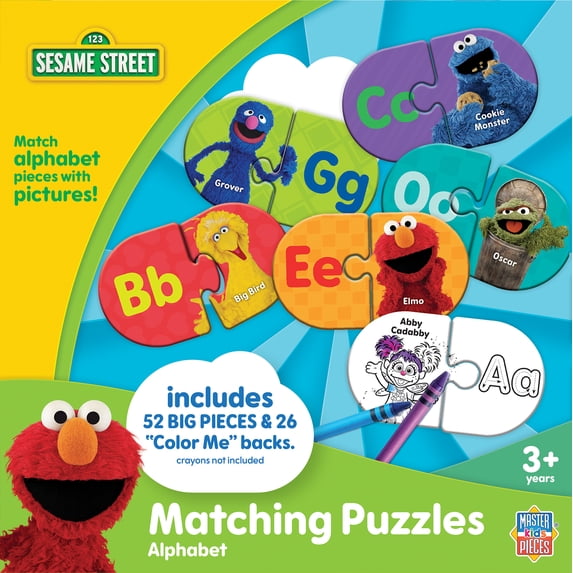MasterPieces Sesame Street - Alphabet Matching Jigsaw Puzzles - Walmart.com