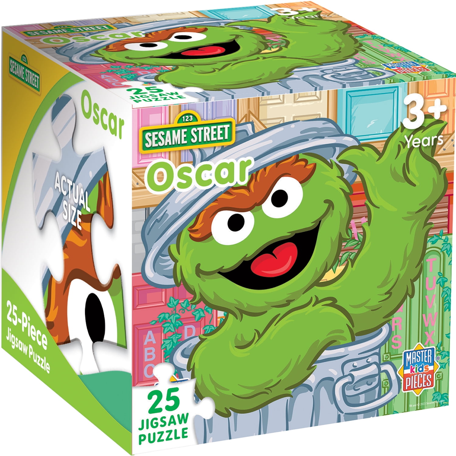 MasterPieces Sesame Street - Oscar's Day Out 25-Piece Square Puzzle for ...