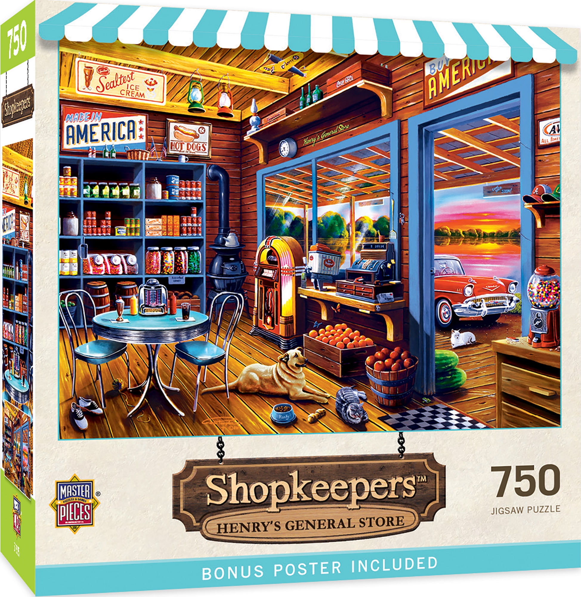 MasterPieces 750 Piece Jigsaw Puzzle - Henry's General Store - 18"x24 ...