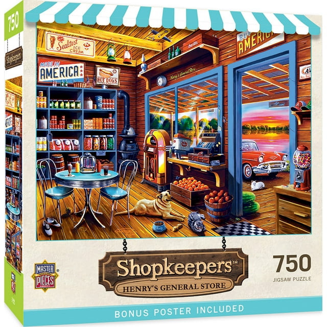 MasterPieces 750 Piece Jigsaw Puzzle - Henry's General Store - 18"x24 ...
