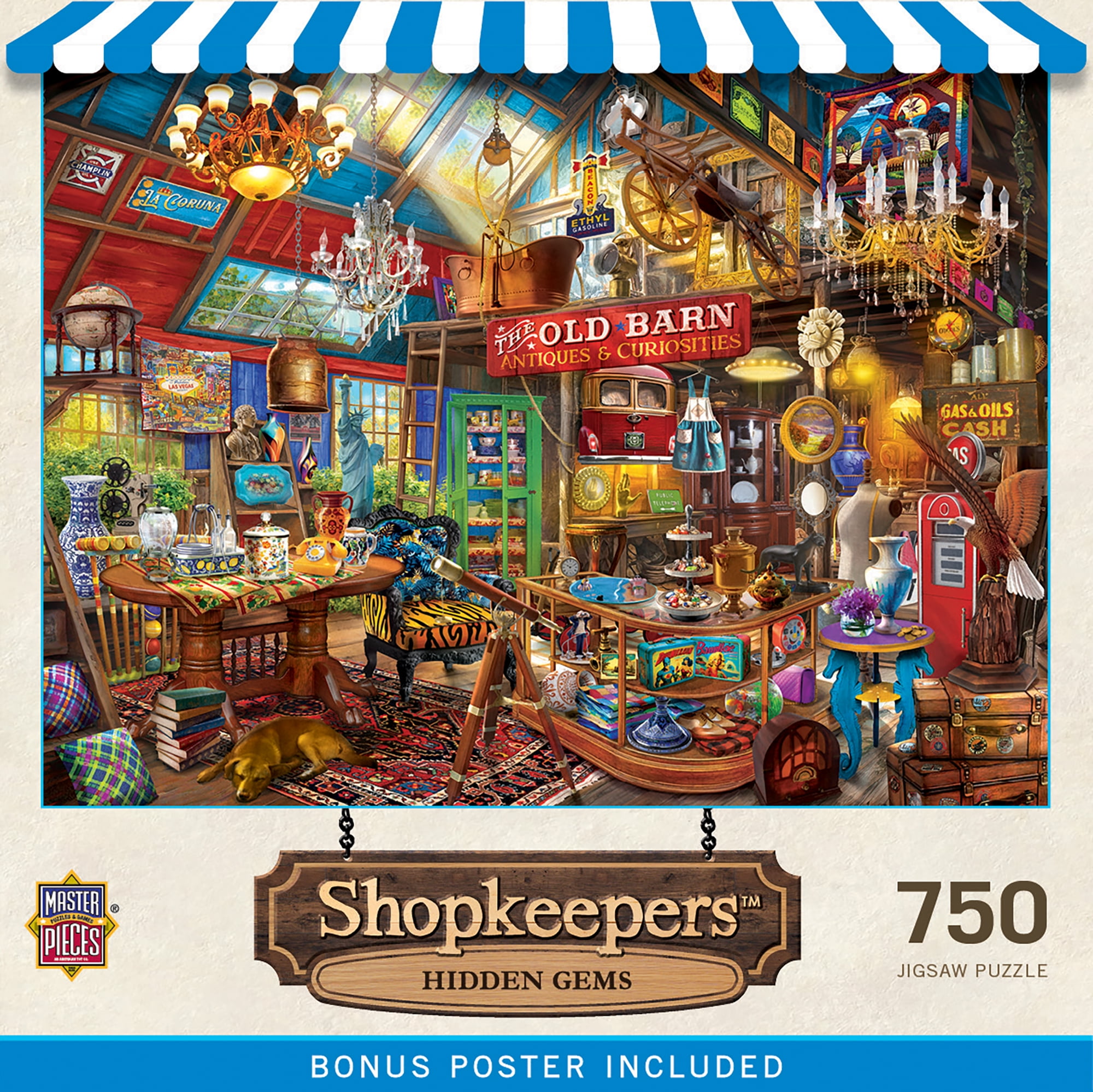 MasterPieces Shopkeepers - Hidden Gems 750 Piece Jigsaw Puzzle ...