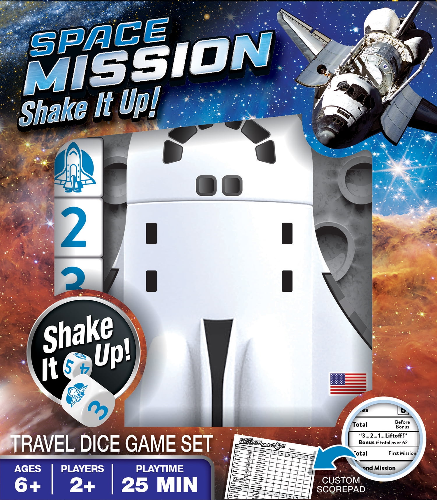 MasterPieces Space Mission Shake It Up Dice Game for Families and Kids ...