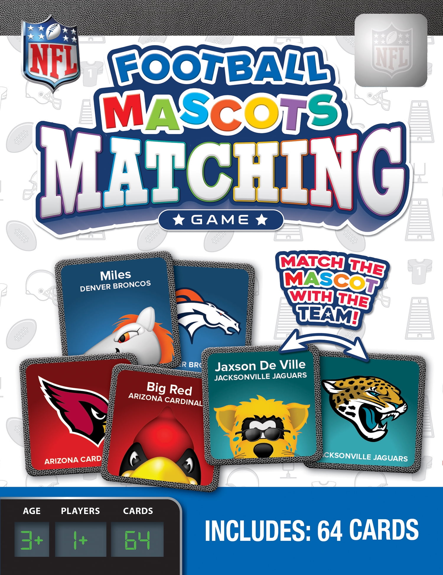 MasterPieces Sports Games - NFL Mascots Matching Game for Kids and ...