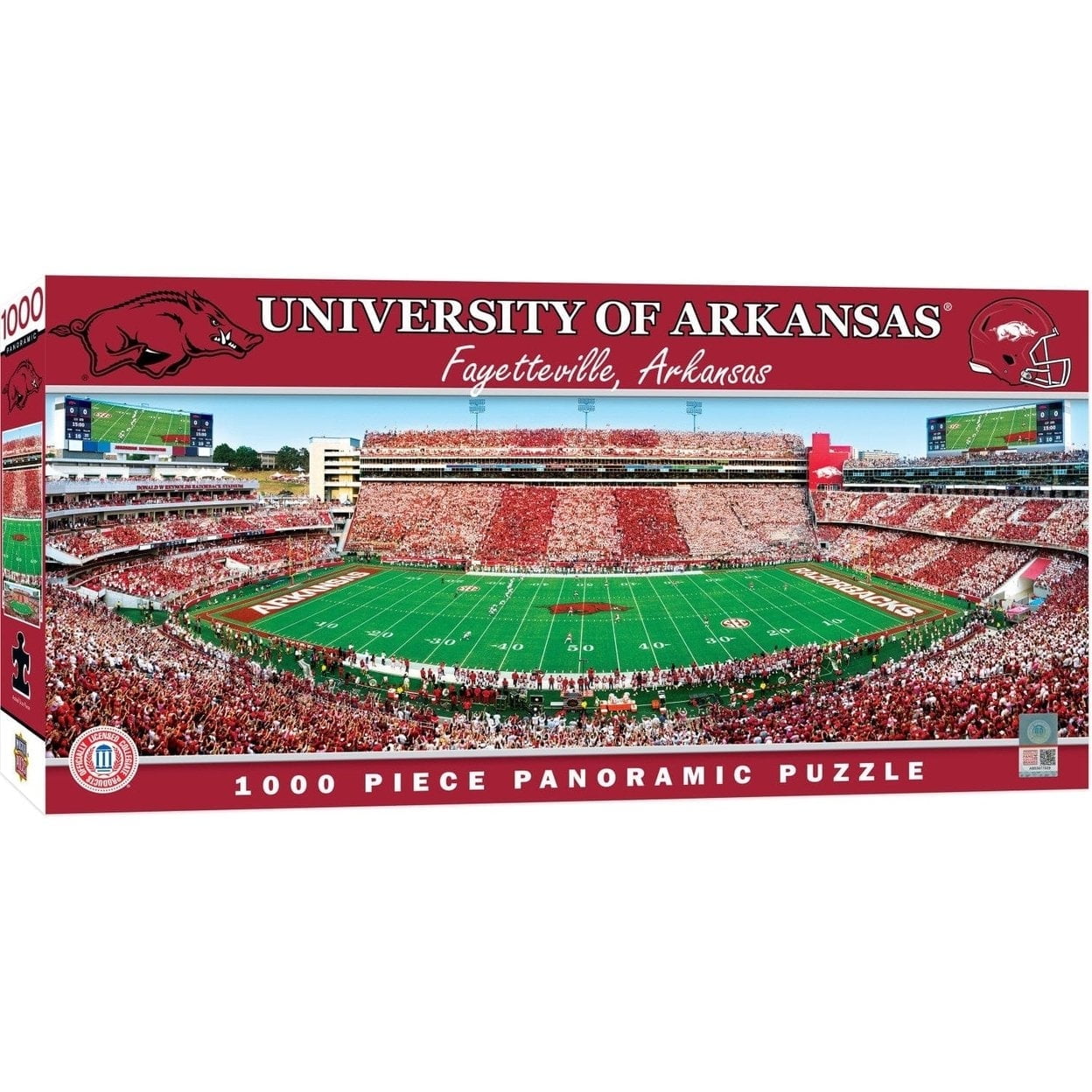 MasterPieces Sports Panoramic Puzzle - NCAA Arkansas Razorbacks Center ...
