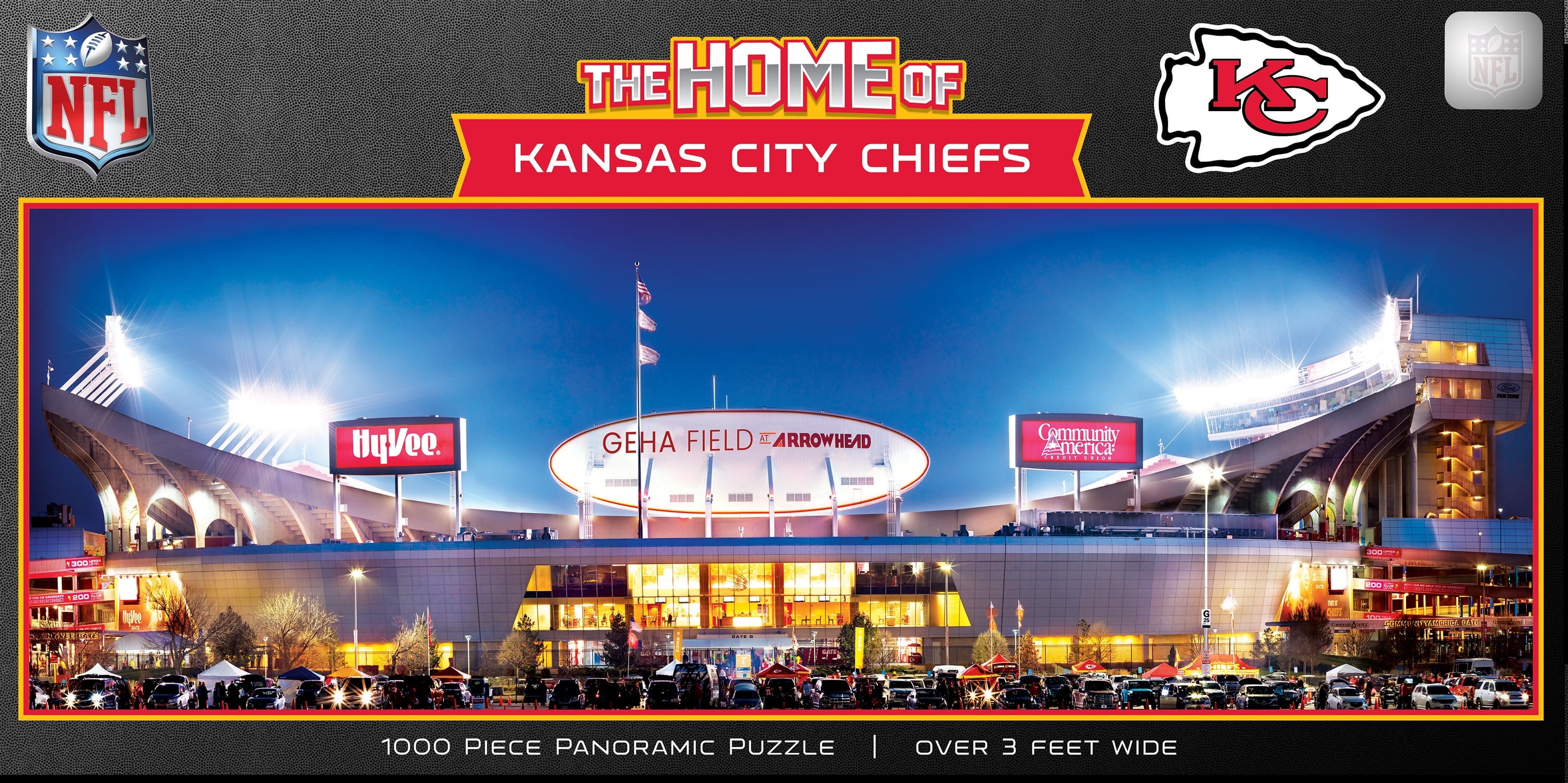 MasterPieces Sports Panoramic Puzzle - NFL Kansas City Chiefs Stadium ...