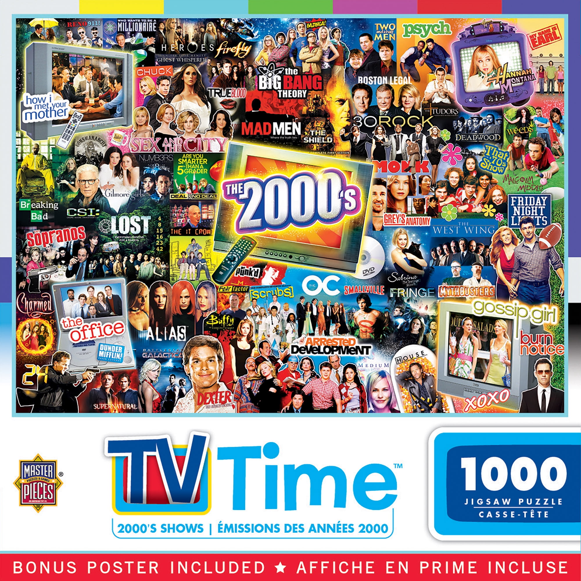 MasterPieces TV Time - 2000's Shows 1000 Piece Jigsaw Puzzle - Walmart.com