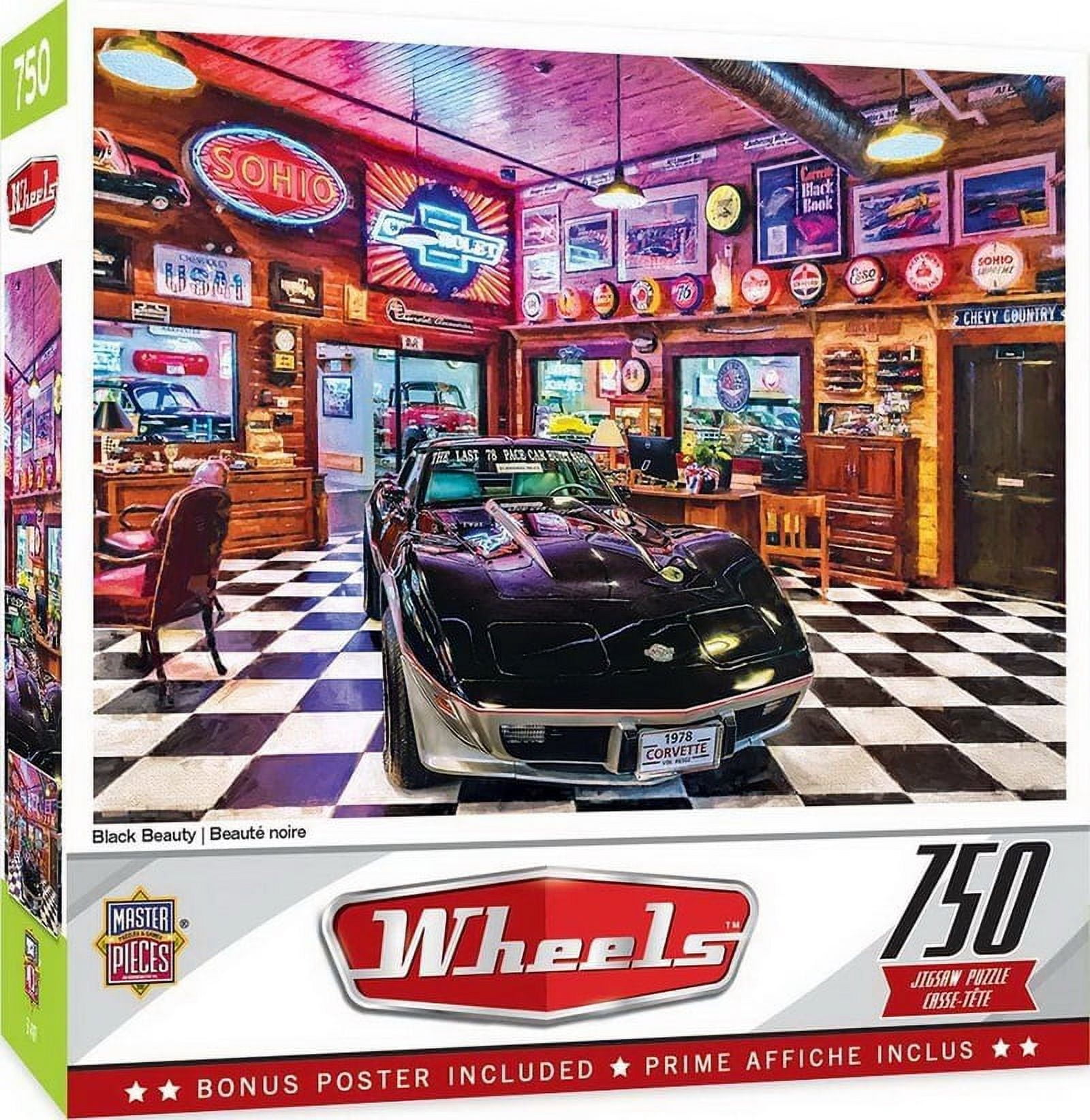 MasterPieces Wheels Black Beauty Corvette 750 Piece Jigsaw Puzzle by ...