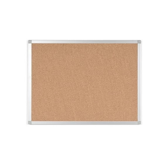 MasterVision CA02409214 18 x 24 in. Ayda Cork Bulletin Board, Aluminum ...