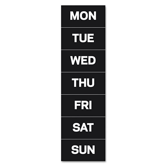 MasterVision Calendar Magnetic Tape, Days Of The Week, Black/White, 2 ...