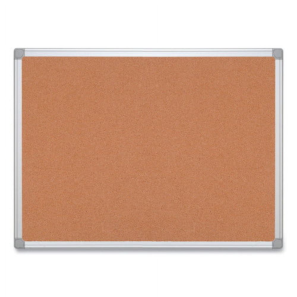 MasterVision Earth Cork Board, 36 x 24, Tan Surface, Silver Aluminum ...
